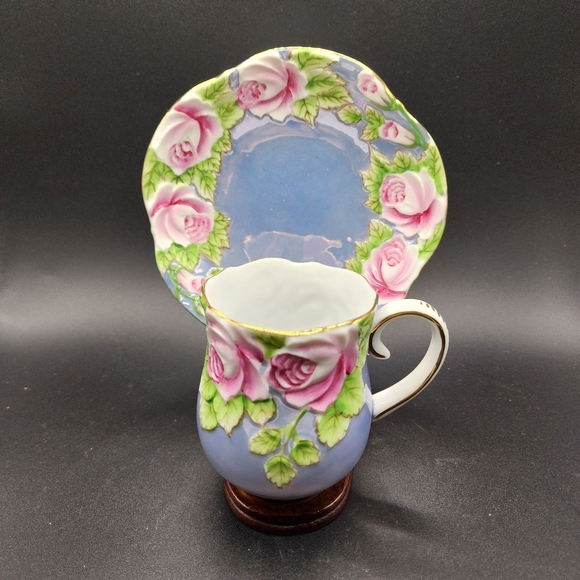 Lefton | Kitchen | Vintage Lefton Heritage Rose Teacup And Saucer Set ...